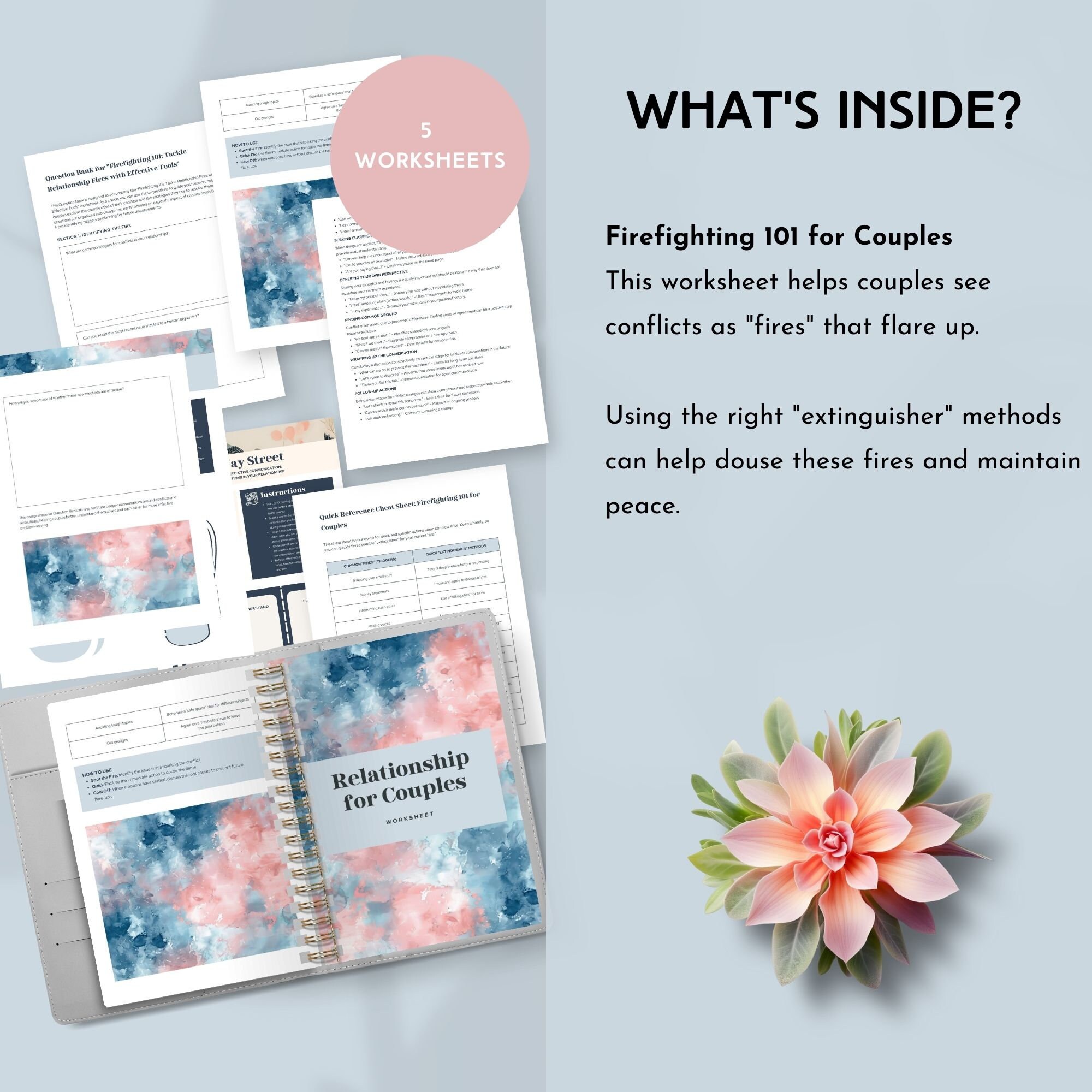 Printable Couples Therapy Worksheet Relationship Workbook Bundle ...