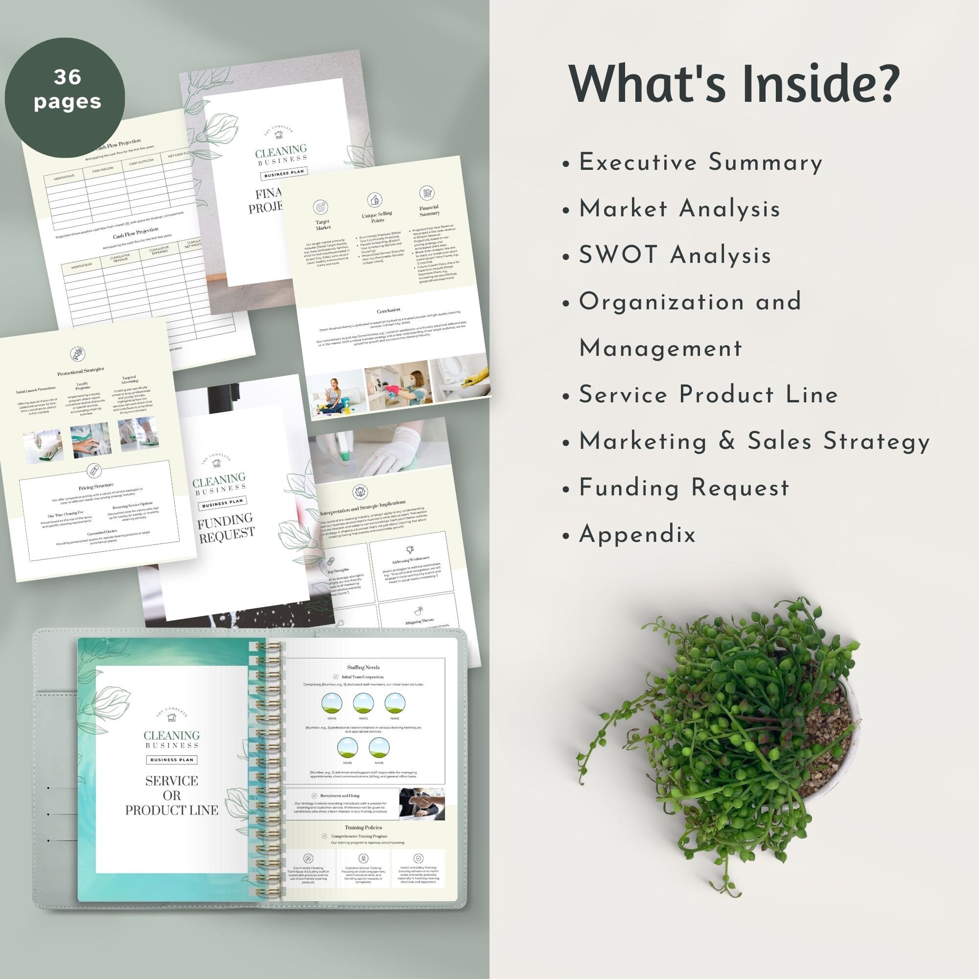 Cleaning Business Plan Template Cleaning Service Company Small Business ...