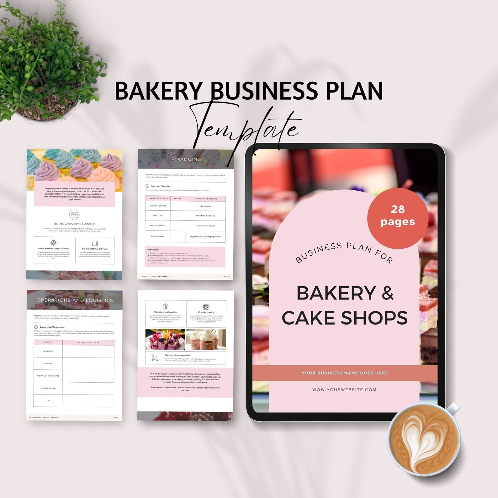 Bakery Business Plan Template for Small Bakeries Planner in Home Bakery ...