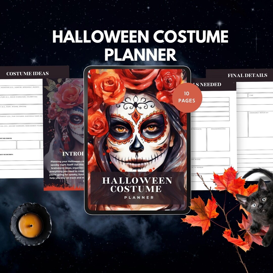 Halloween Costume Planner Template Halloween Party Printable Organizer ...