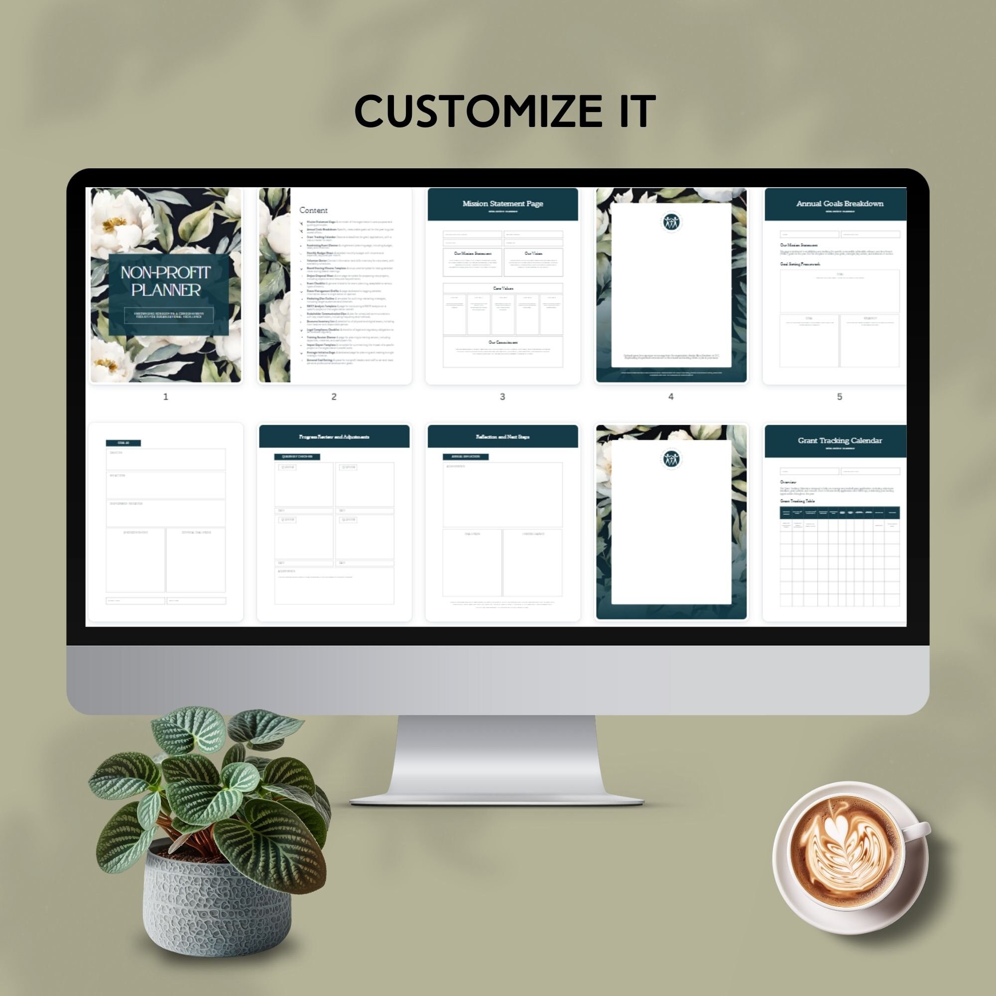 Non Profit Event Planner Template Canva Religious Organization Plan ...