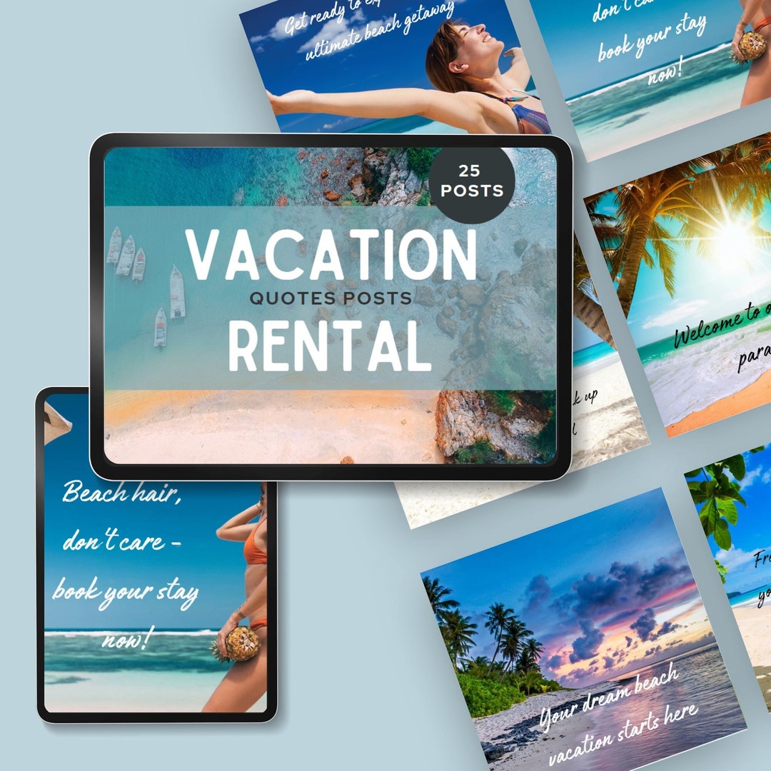 Vacation Rental Instagram Post Template Beach Short Term Rental ...