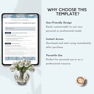 Emotional Regulation for Adults Worksheet Canva Template Anxiety Relief ...