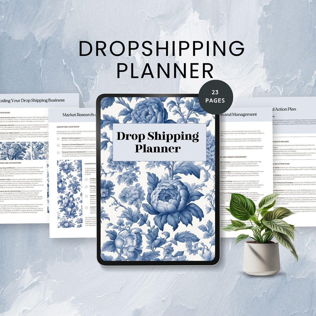 Dropshipping Planner Drop Ship Vendor Printable Guide Drop Shipping ...