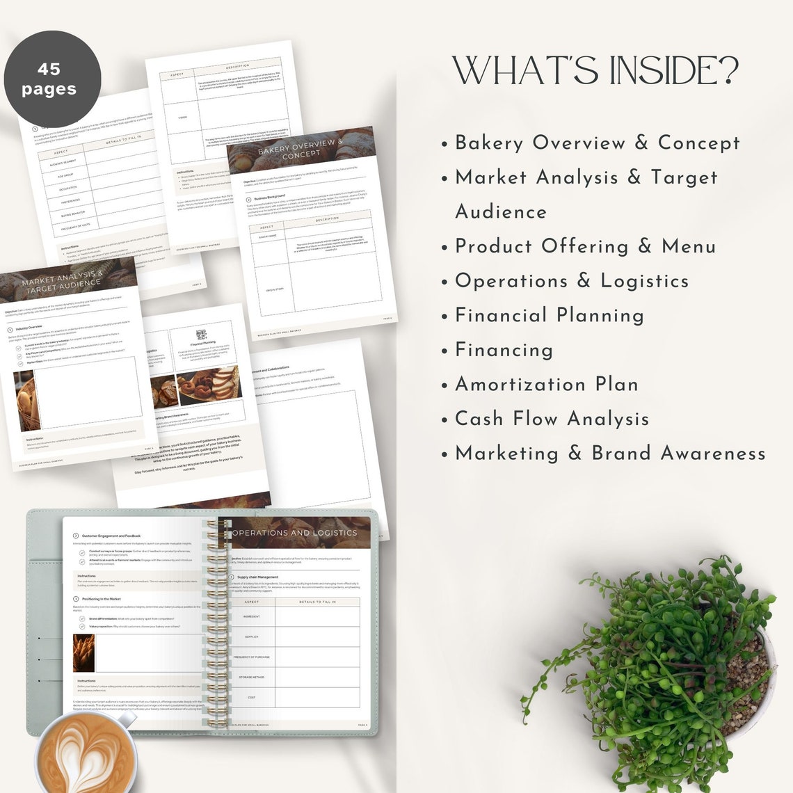 Bakery Business Plan Template for Small Bakeries Planner in Home Bakery ...