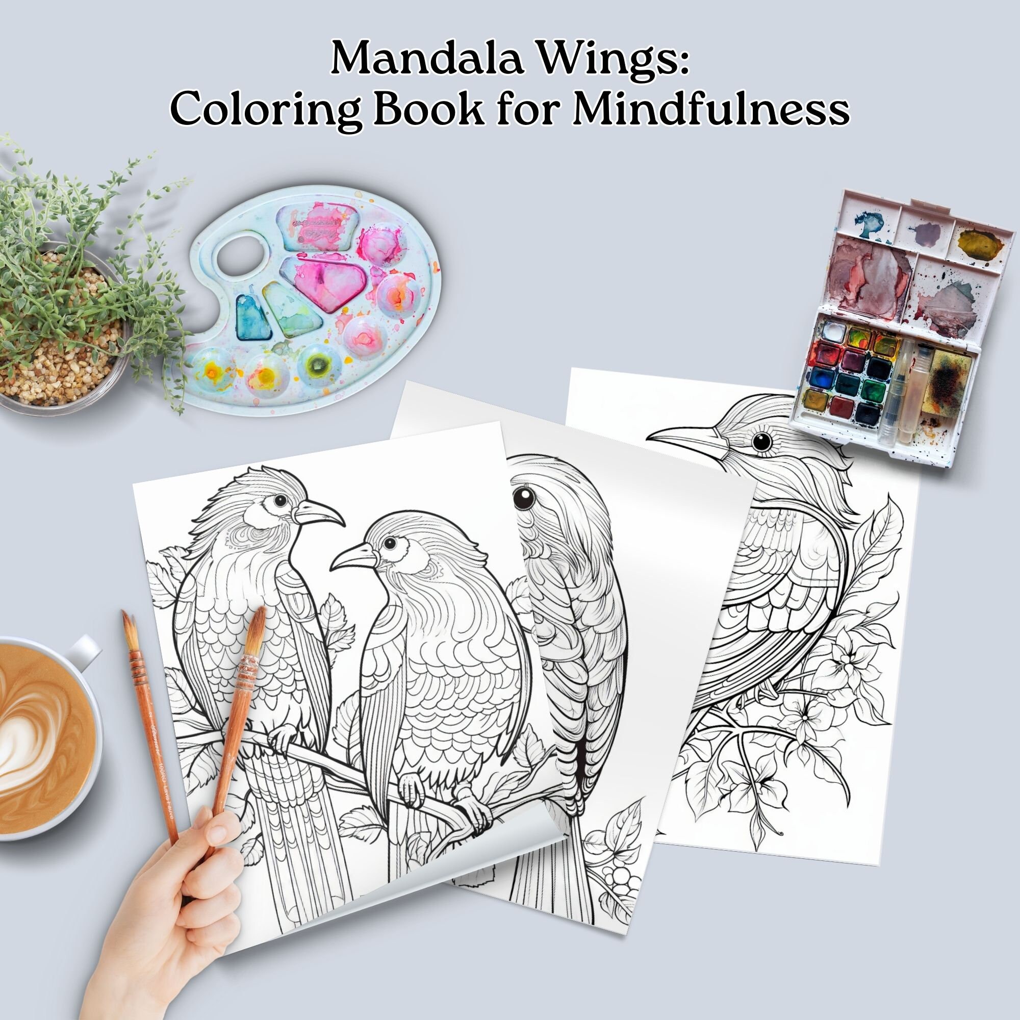 Coloring Birds Images for Mindfulness Mandala Pattern Coloring Page for ...