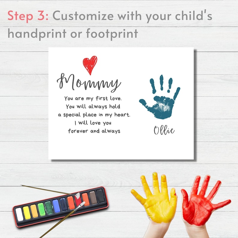 Mom Handprint Art Handprint Poem for Mom Mother's Day Poem Baby Toddler ...