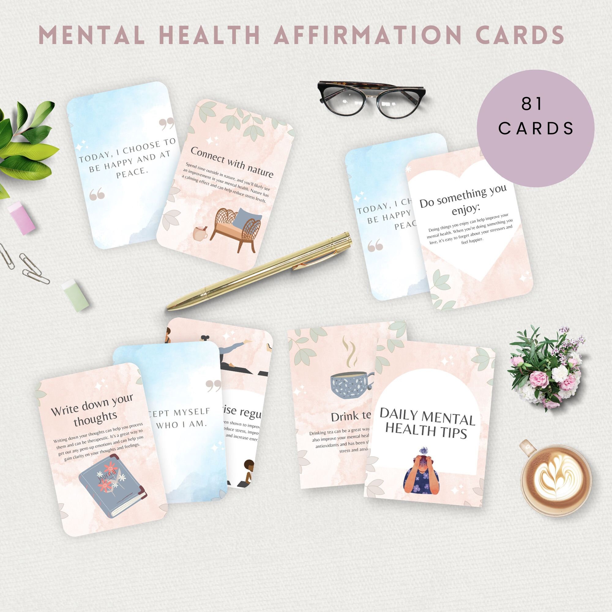 Mental Health Affirmation Card Mental Health Printable Positivity Card ...