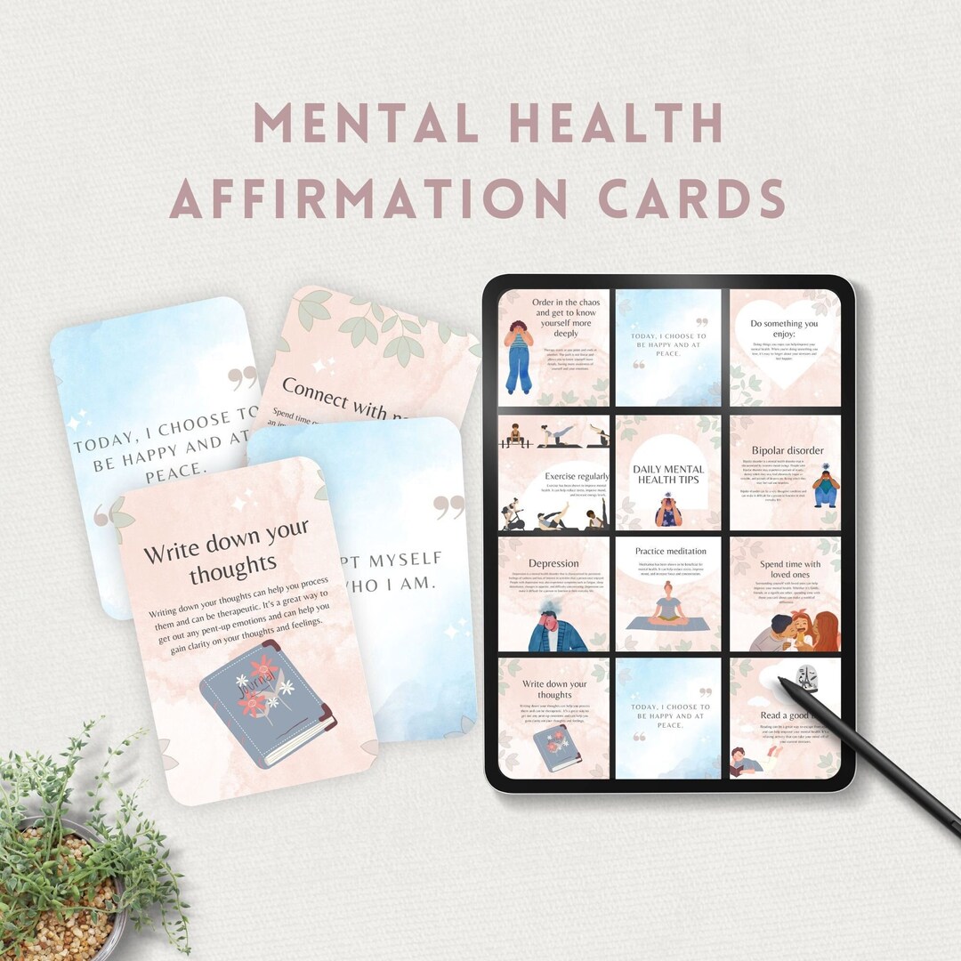 Mental Health Affirmation Card Mental Health Printable Positivity Card ...