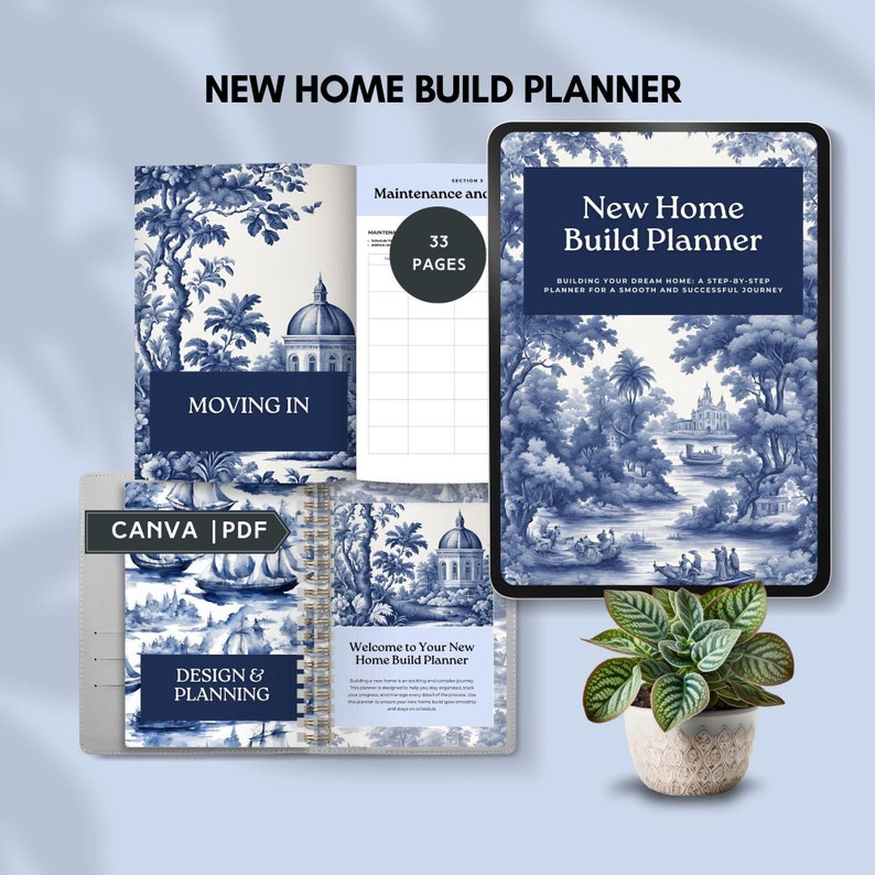 New Home Build Planner Custom Home Building Planner Template House ...