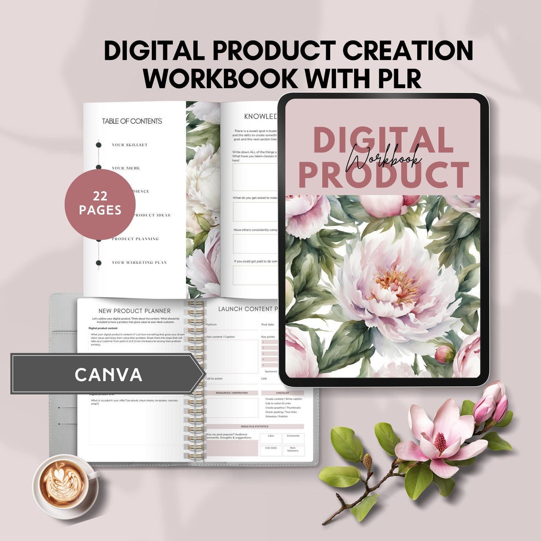 Digital Product Creation Workbook Plr Course Creator Planner Digital ...