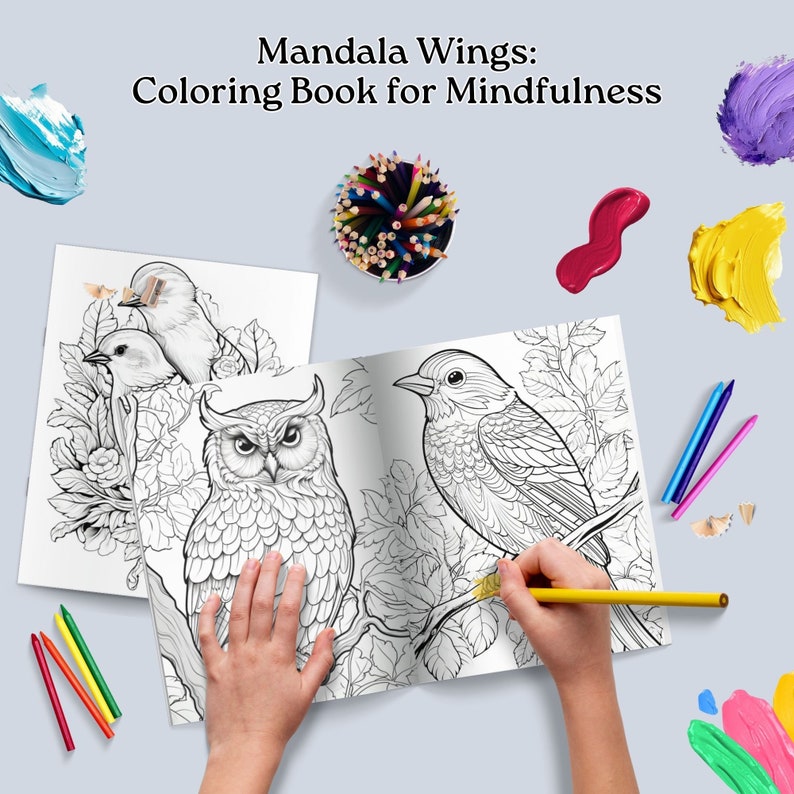 Coloring Birds Images for Mindfulness Mandala Pattern Coloring Page for ...