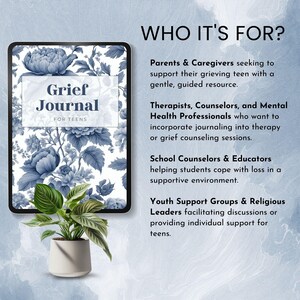 Grief Journal for Teens Grief and Loss Therapy Worksheets Teenager ...