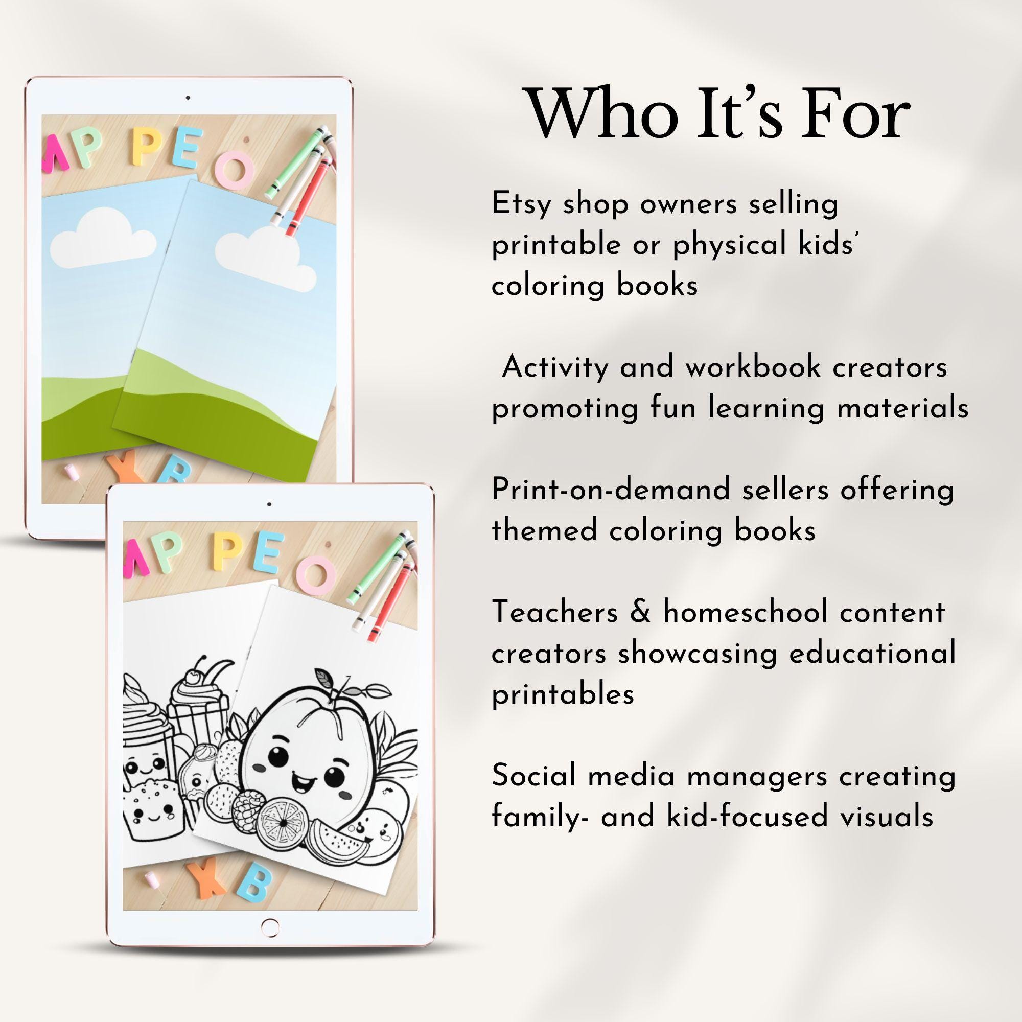 Canva Mockup Coloring Book Easy Drag and Drop Children Activity ...