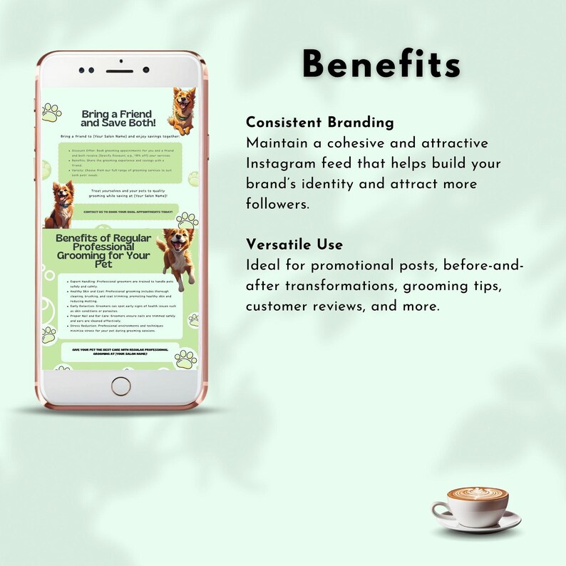 Pet Grooming Instagram Posts Dog Grooming Social Media Pet Shop Spa ...