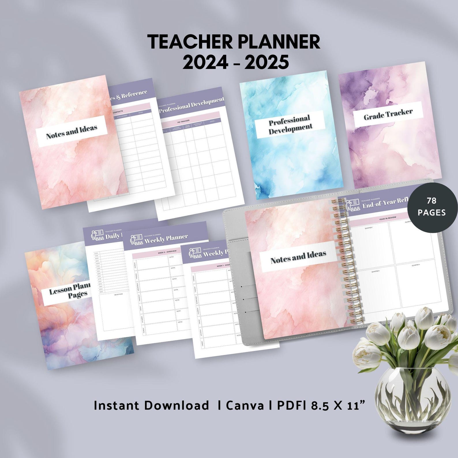 Teacher Planner 2024-2025 Templates Teacher Planner 2024-2025 Pdf ...