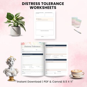 Distress Tolerance Worksheet DBT Emotional Regulation Therapy Workbook ...