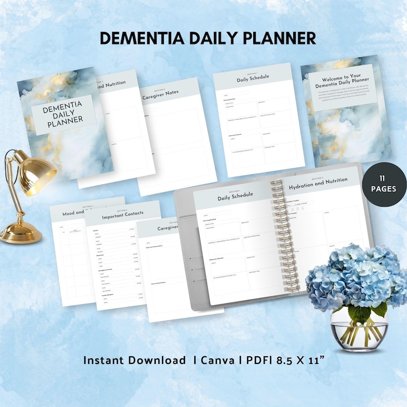 Dementia Planner Dementia Daily Routine Plan for Dementia Care Giver ...