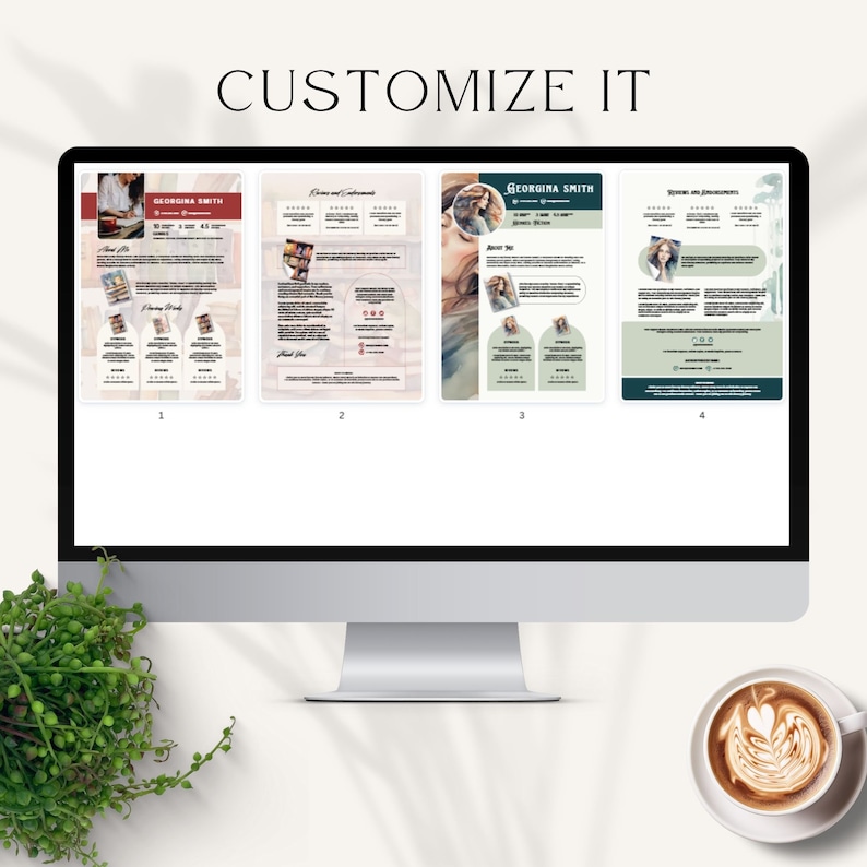 Media Kit Canva Template for Author Media Kit Novelist Sheet Canva ...