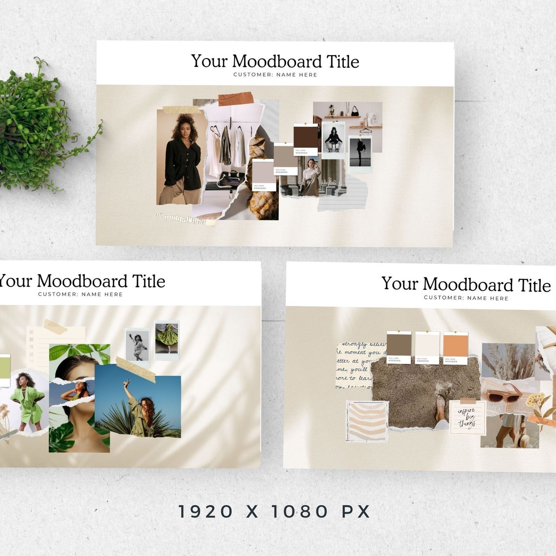 Canva Moodboard Templates Editable Interior Design Mood Board Client E ...