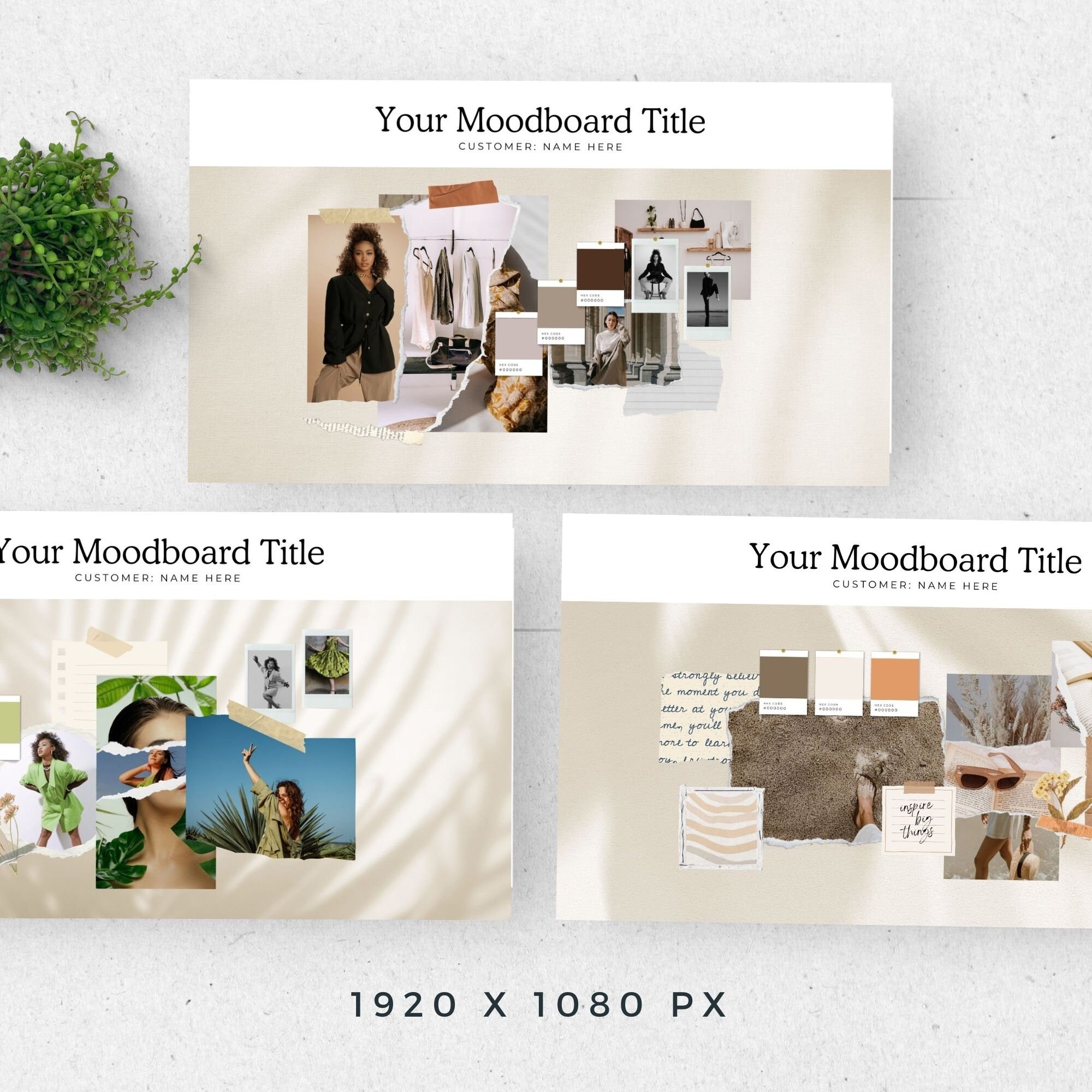 Canva Moodboard Templates Editable Interior Design Mood Board Client E ...