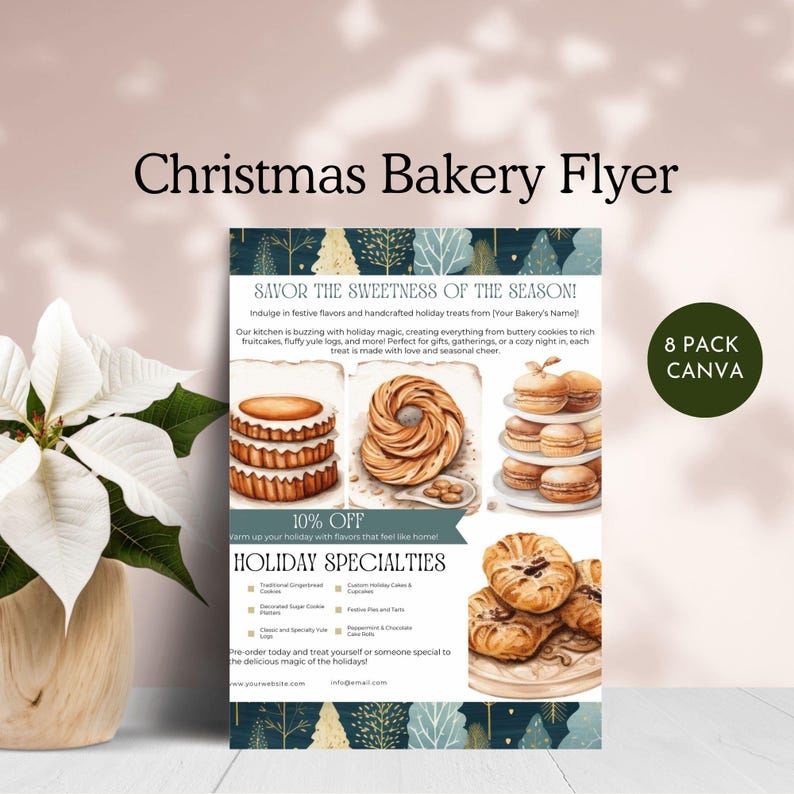 Christmas Bakery Flyer Holiday Sweets Treats Flyer Template Desserts ...