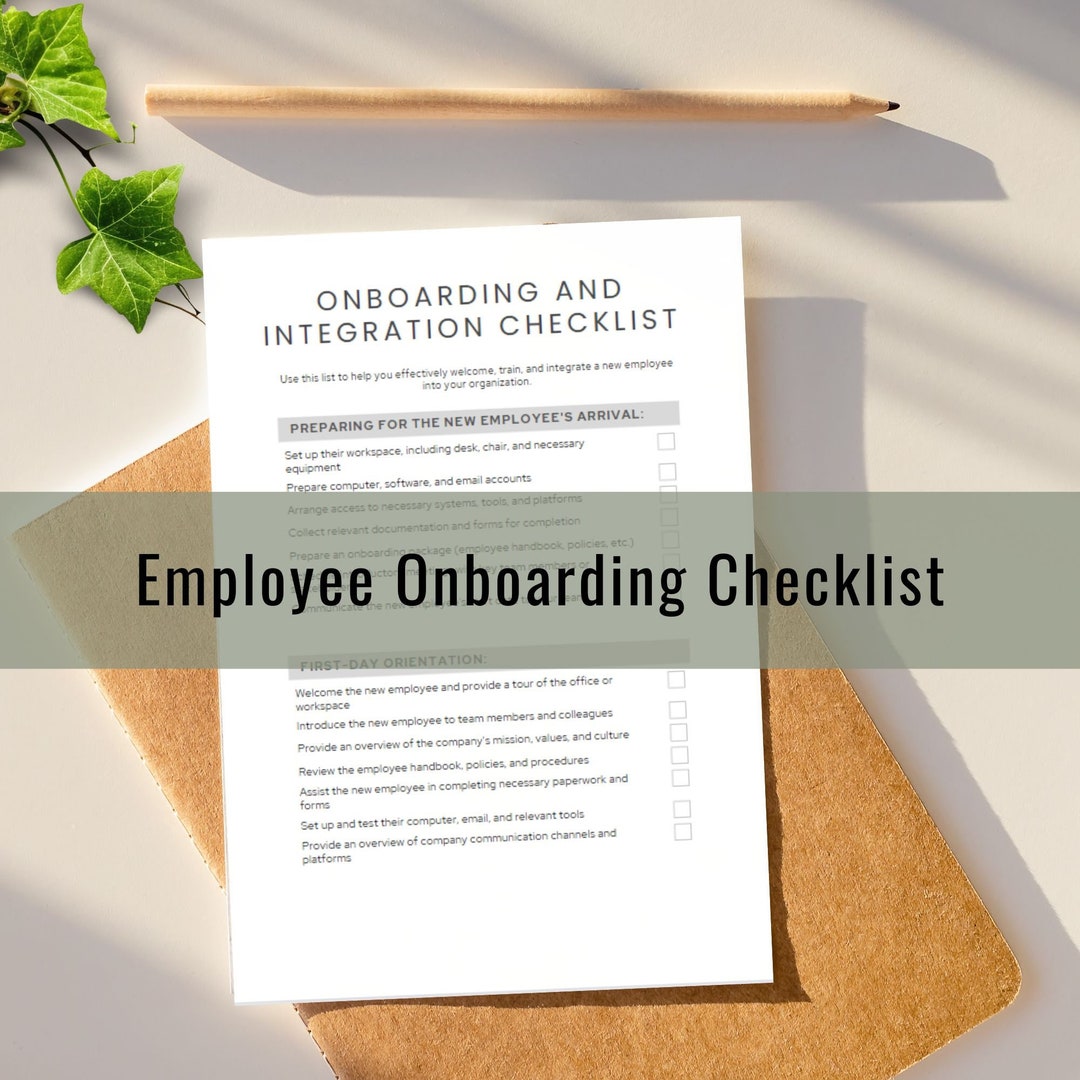 New Employee Onboarding Checklist Employee Onboarding Packet Employee ...