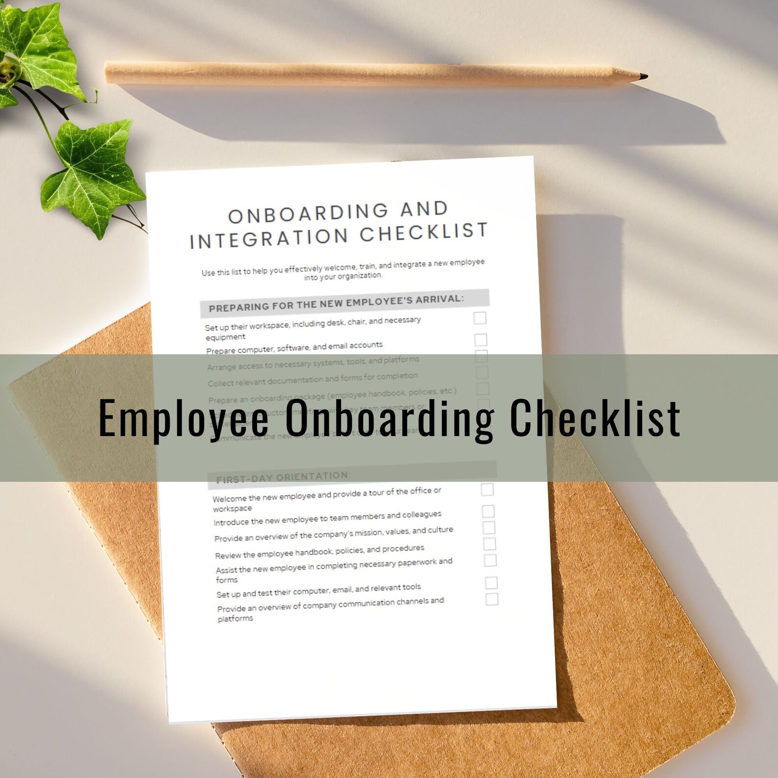 New Employee Onboarding Checklist Employee Onboarding Packet Employee ...