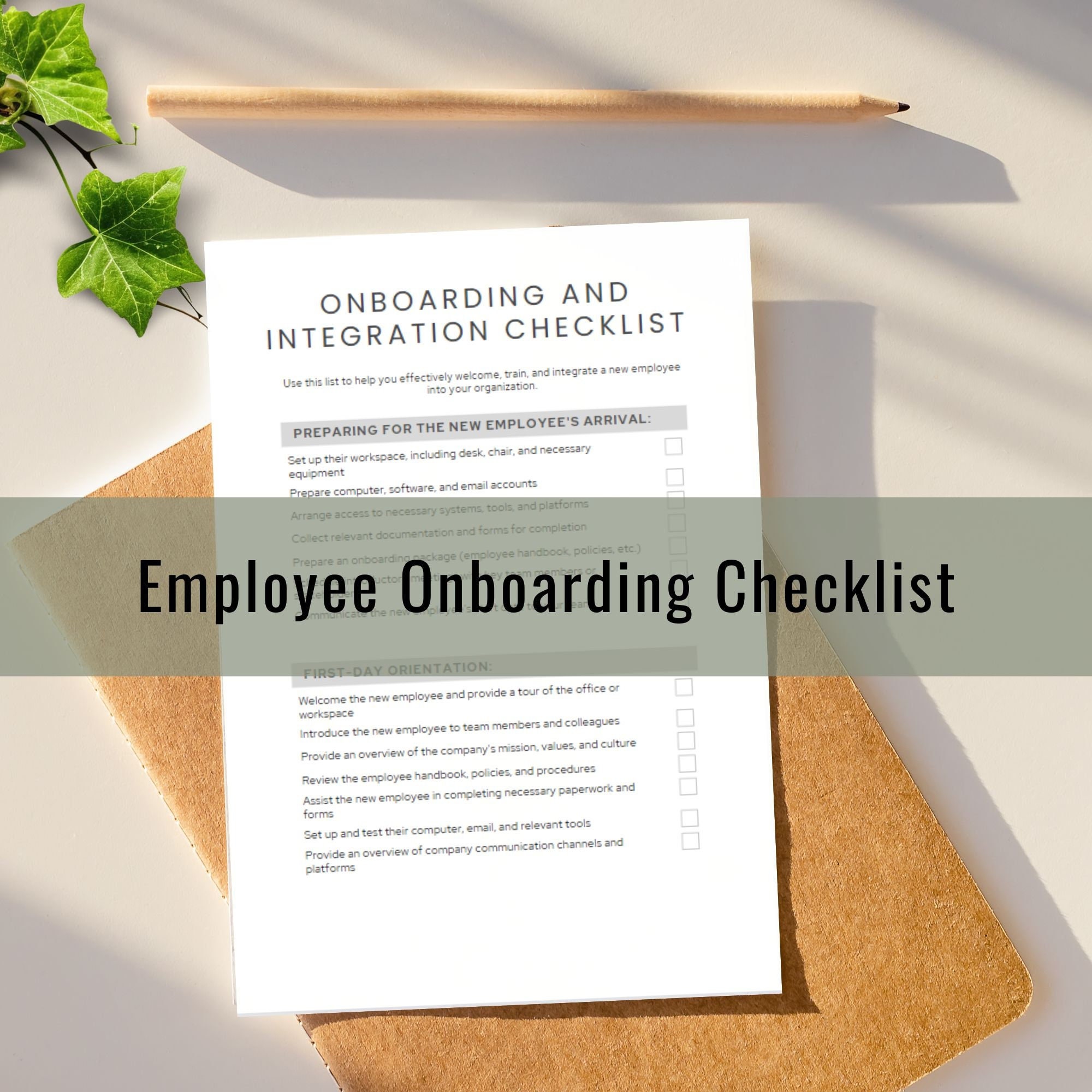 New Employee Onboarding Checklist Employee Onboarding Packet Employee ...