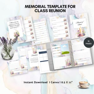 Memorial Template for Class Reunion Departed Classmate Tribute in ...