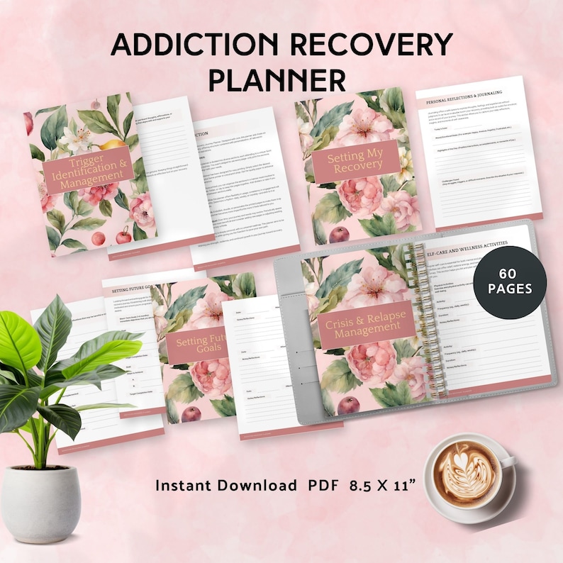 Addiction Recovery Planner Relapse Prevention Plan Addiction Worksheets ...