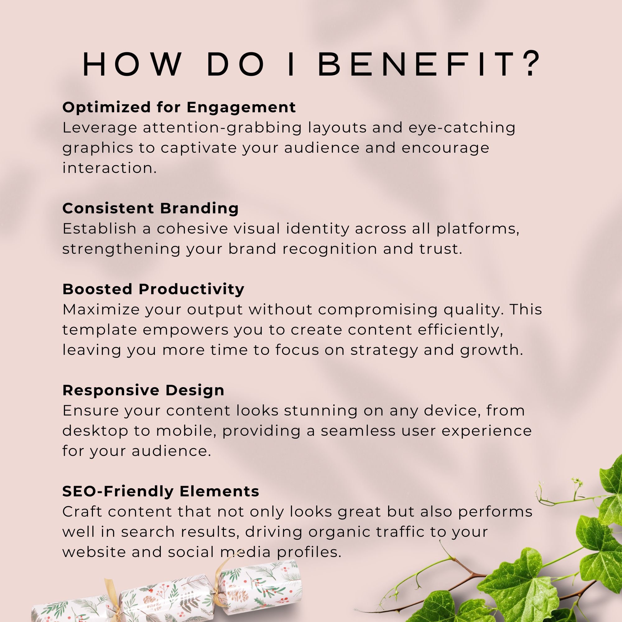 Canva Website Template Small Business Christmas Promo Offer Xmas Sales ...