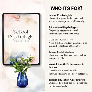 School Psychologist Digital Planner School Counselor Journal Therapy ...
