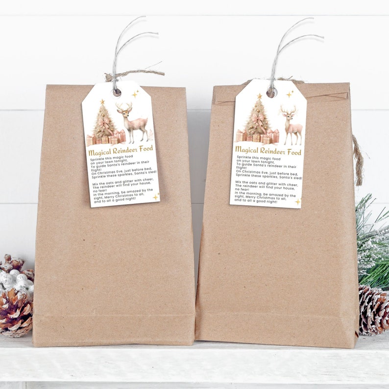 Reindeer Food Printable Pdf Magic Reindeer Food Tag Label for Kids ...