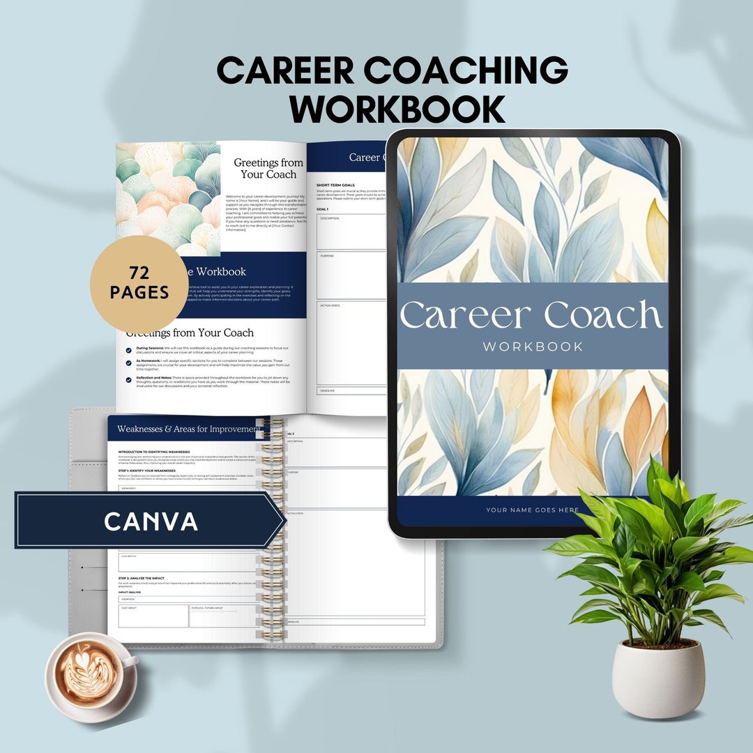 Career Coaching Workbook and Templates Career Development Worksheet Job ...