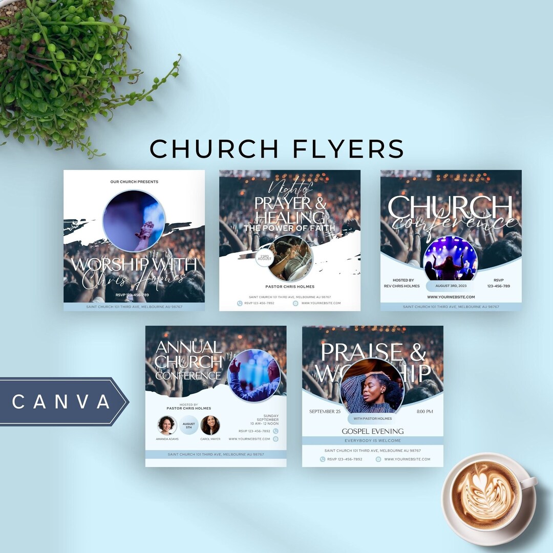Church Flyer Template Church Anniversary Invitation Prayer Worship ...