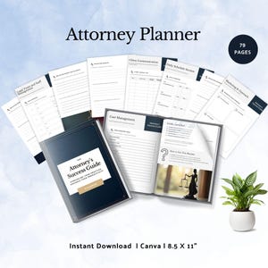 Attorney Planner Lawyer Organizer Modern Blue Litigation Binder Legal ...