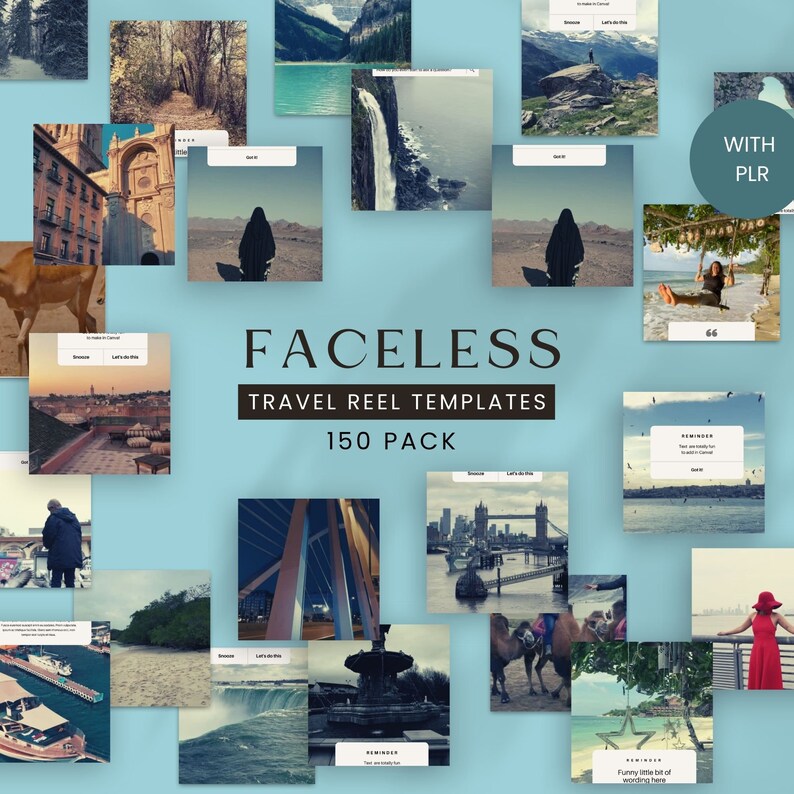 Faceless Reels Travel Plr Instagram Reels Travel Done for You Travel ...