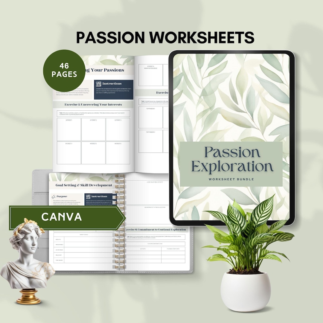 Passion Worksheet Template Find Your Passion Purpose Coaching Resource ...