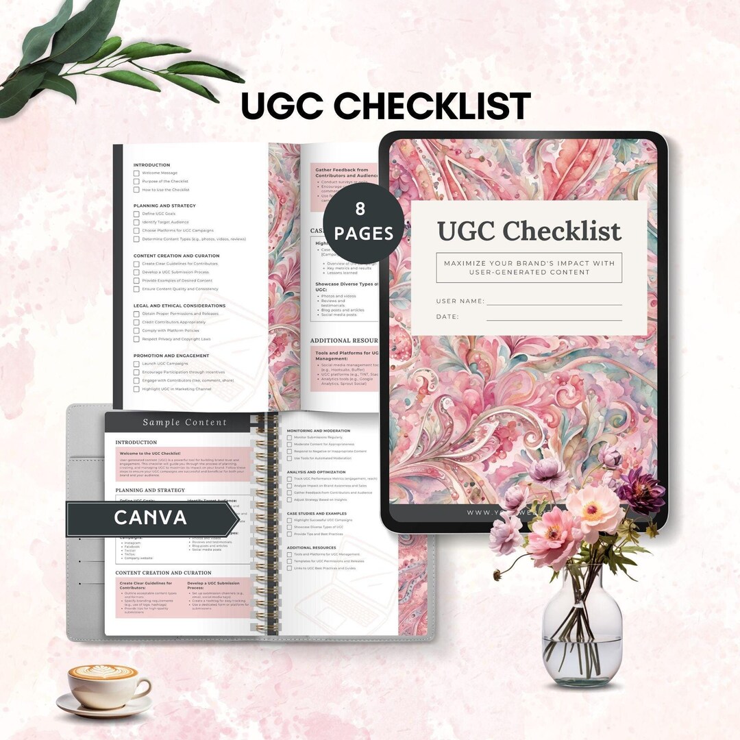 Ugc Lead Magnet Ugc Template Portfolio for Beginners Ugc Checklist ...