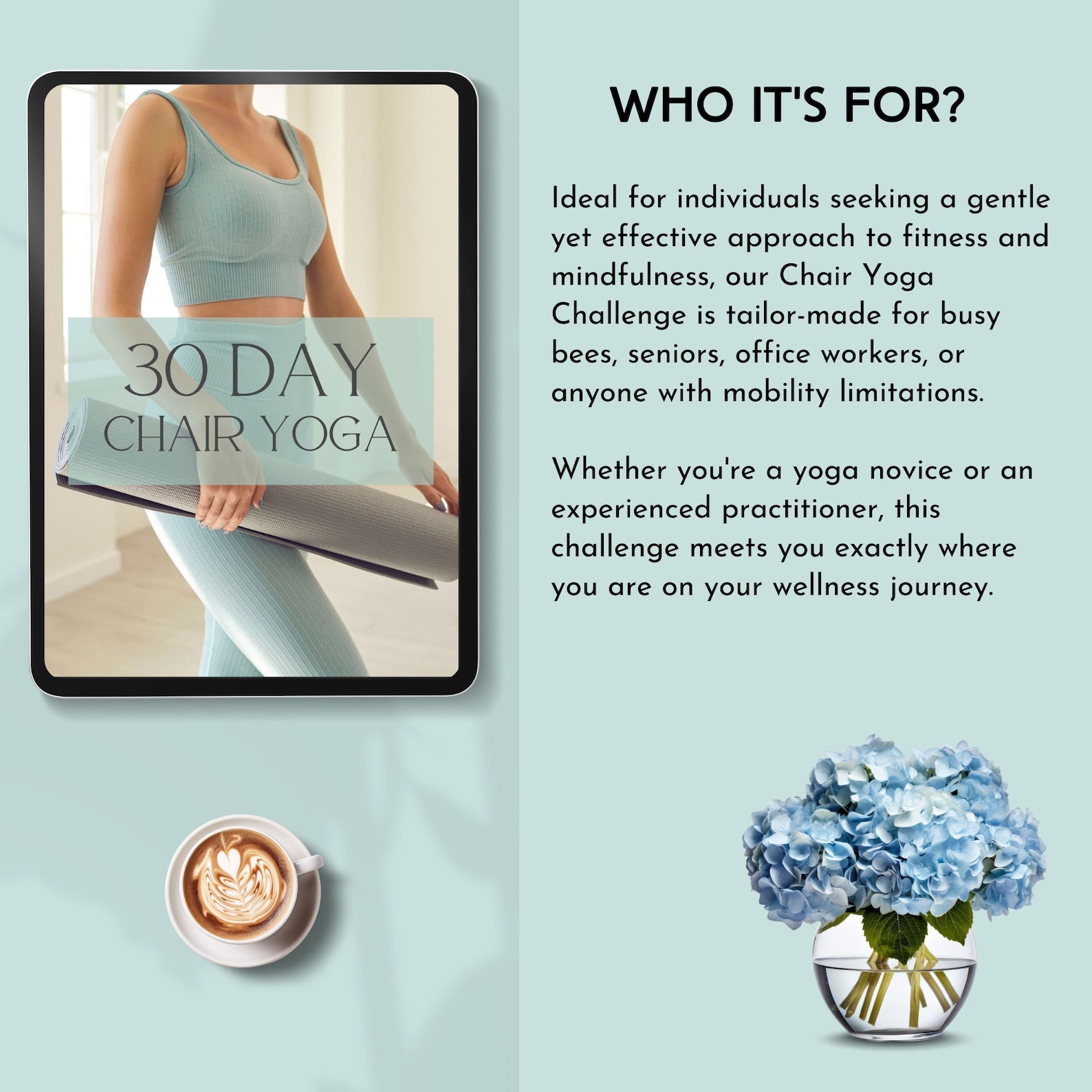 30 Day Chair Yoga Challenge Seniors Challenge Printable Chair Workout ...