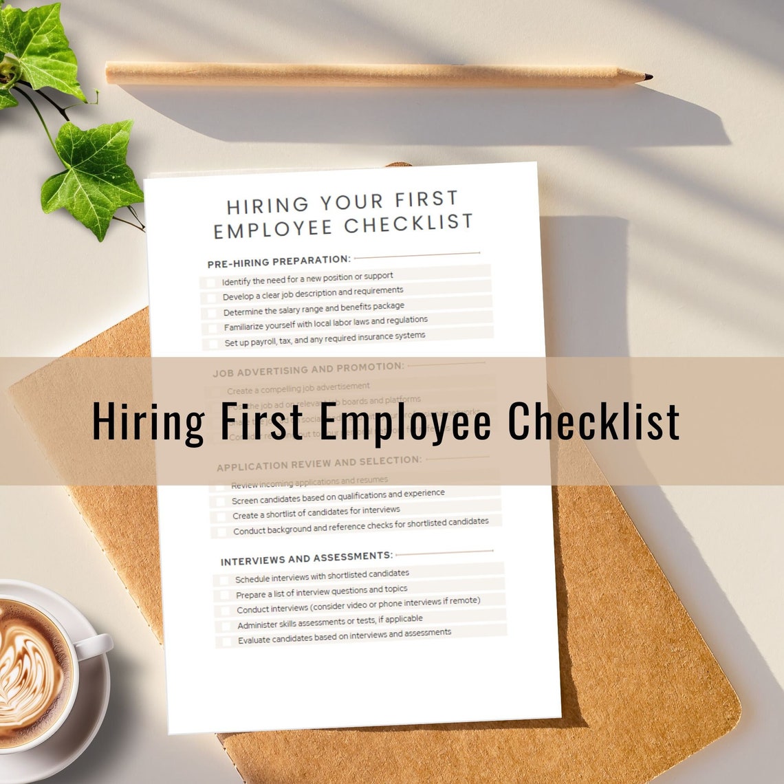 New Hire Checklist New Hire Template Packet Employee Onboarding ...
