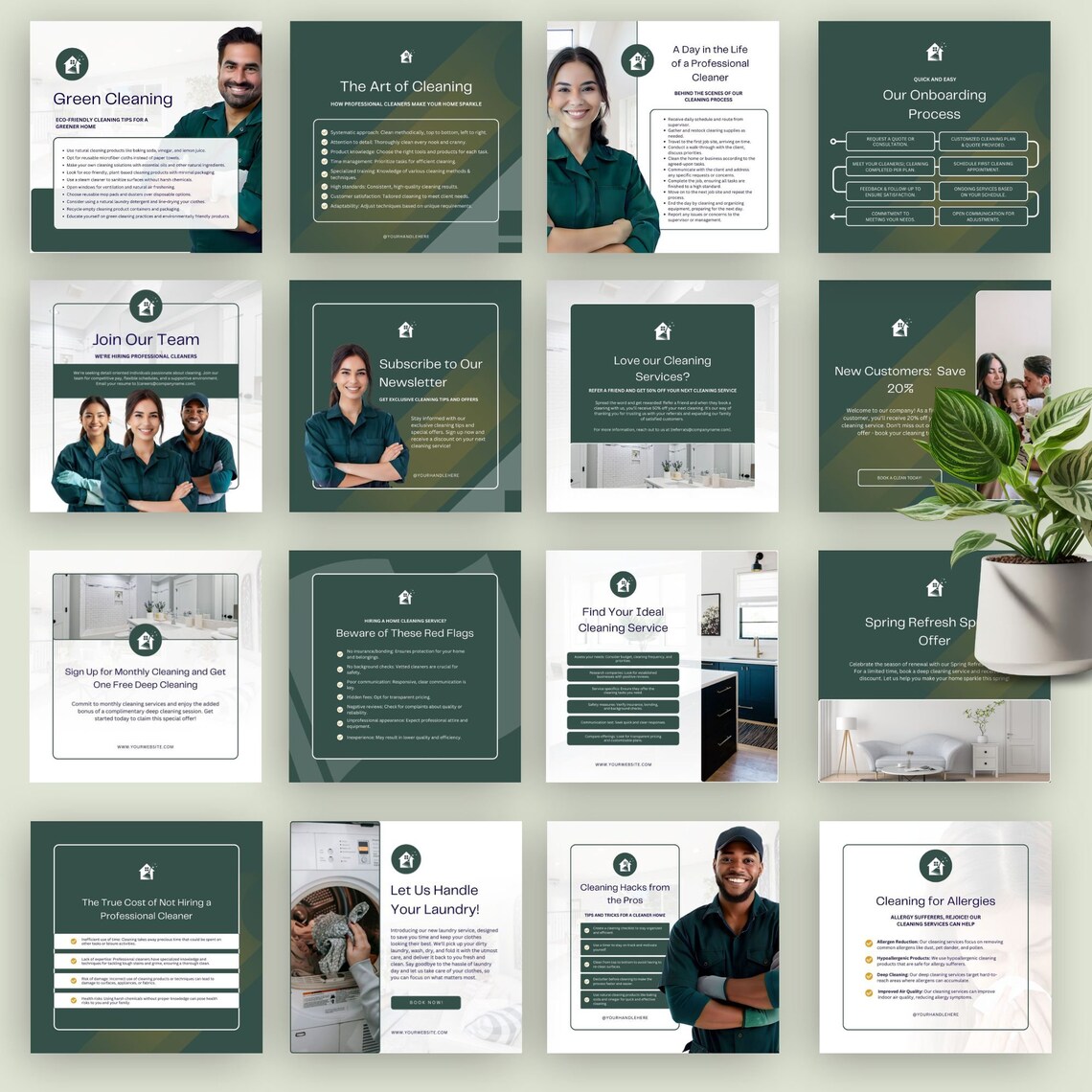 House Cleaning Instagram Post Canva Template Cleaning Business Social ...