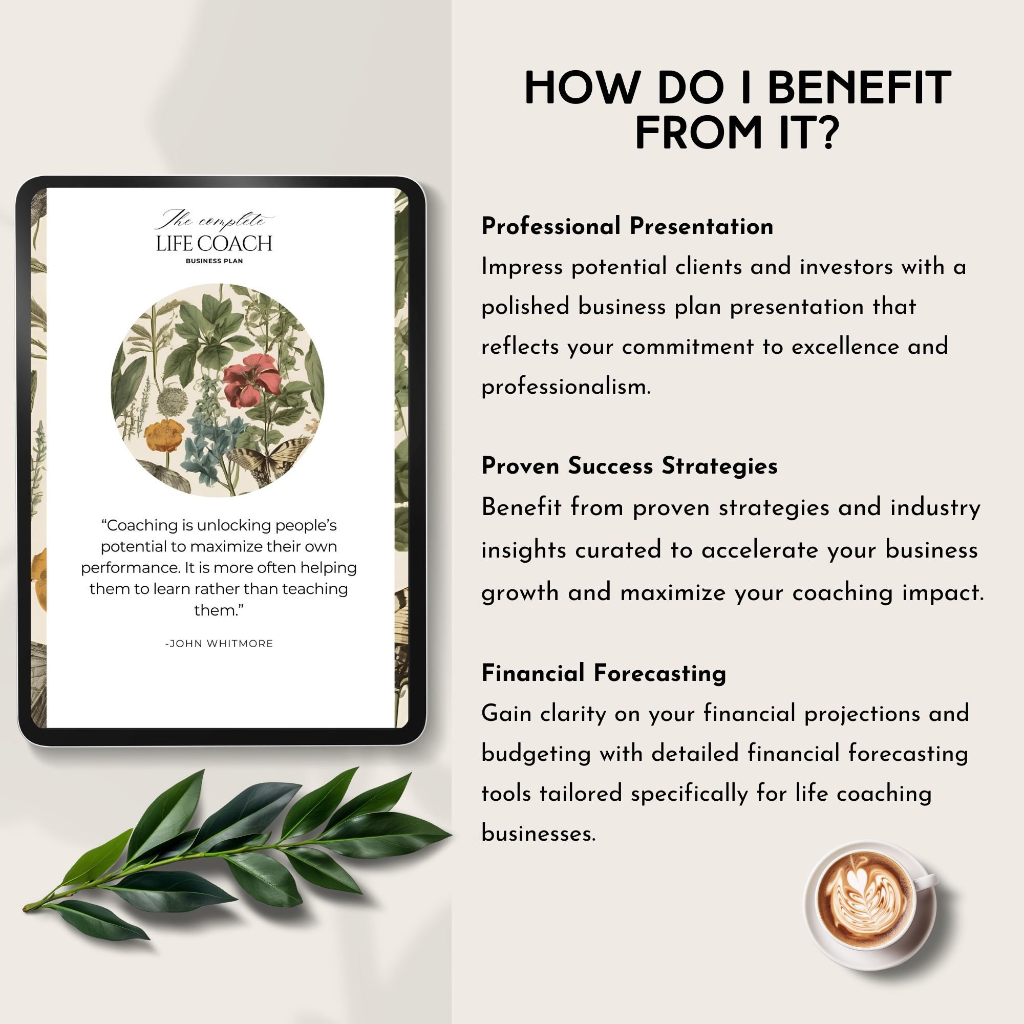 Life Coach Marketing Plan Business Plan Template for Life Coaching ...