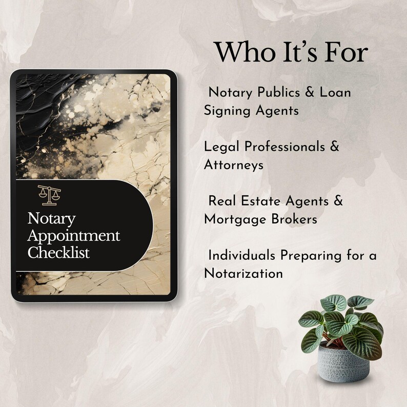Notary Appointment Checklist Notary Public Client Intake Form Editable ...