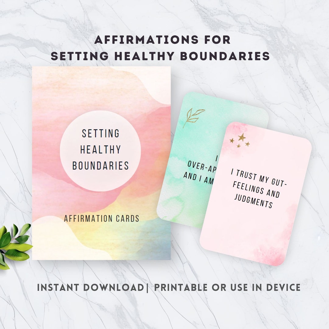 Boundary Affirmation Boundaries Setting Healthy Printable Boundary ...