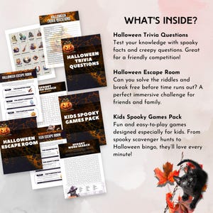 Halloween Trivia Game Bundle Halloween Party Games Kids Spooky ...