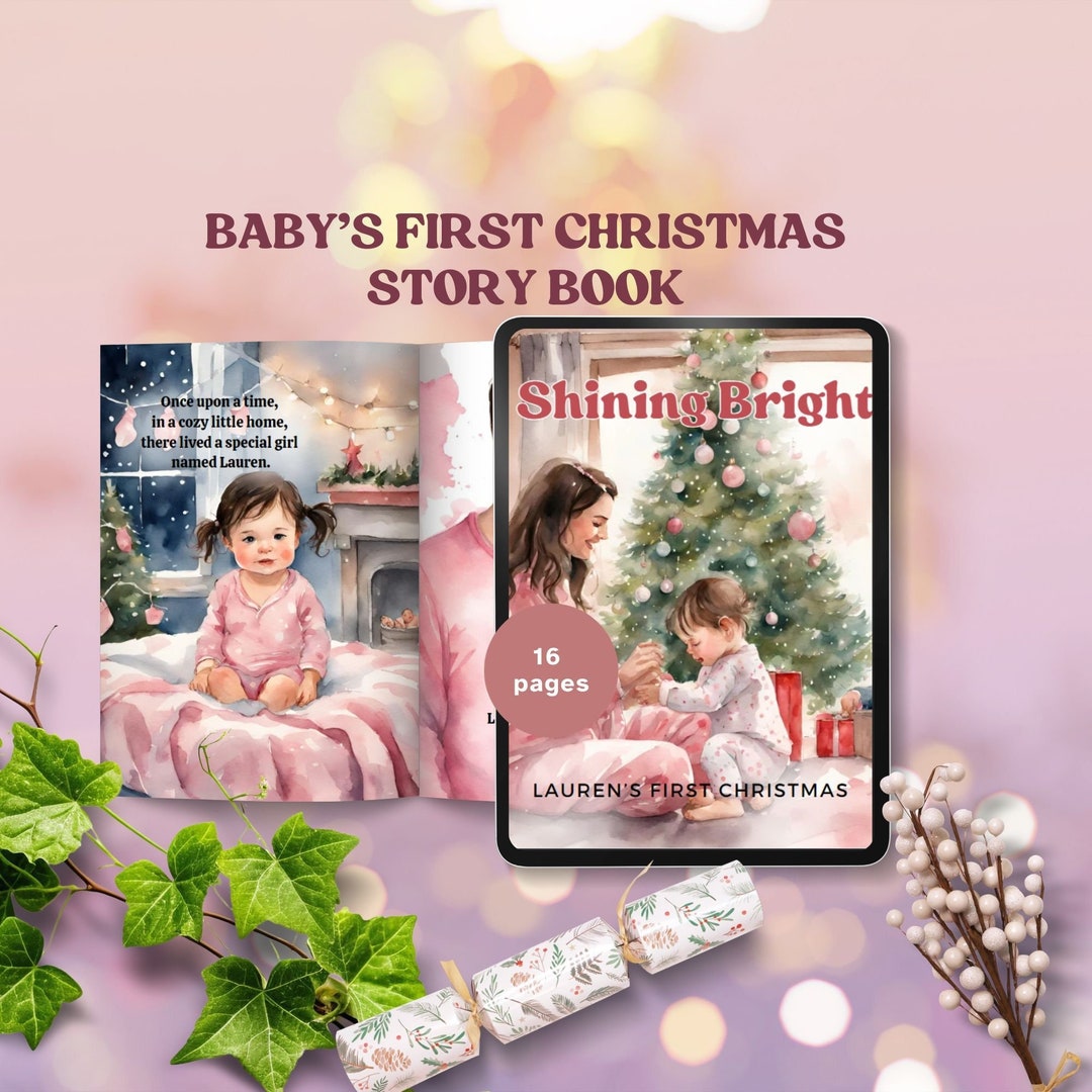 My First Christmas Book Personalized Baby 1st Christmas Story Custom ...