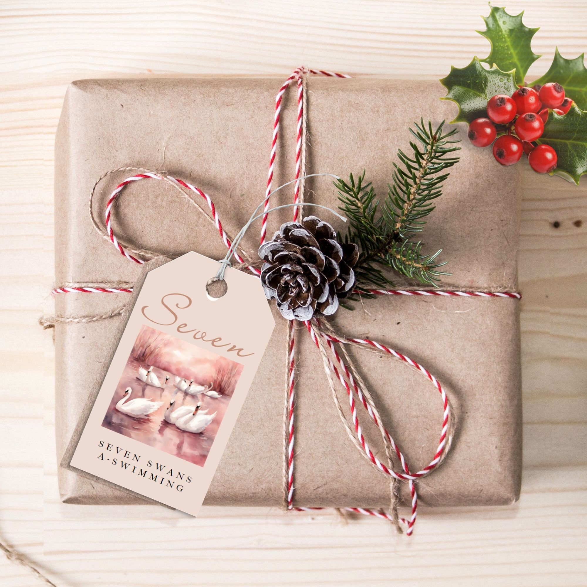 12 Days of Christmas Printable Gift Tags Editable Twelve Days - Etsy