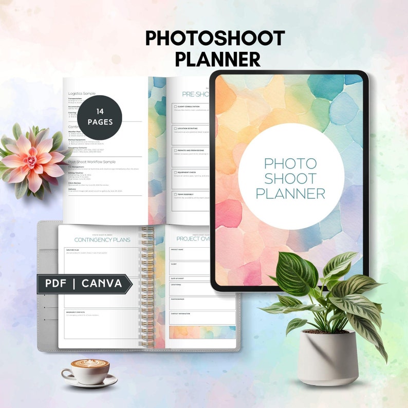 Photo Shoot Planner Template Styled Wedding Photo Shoot Organizer Event ...